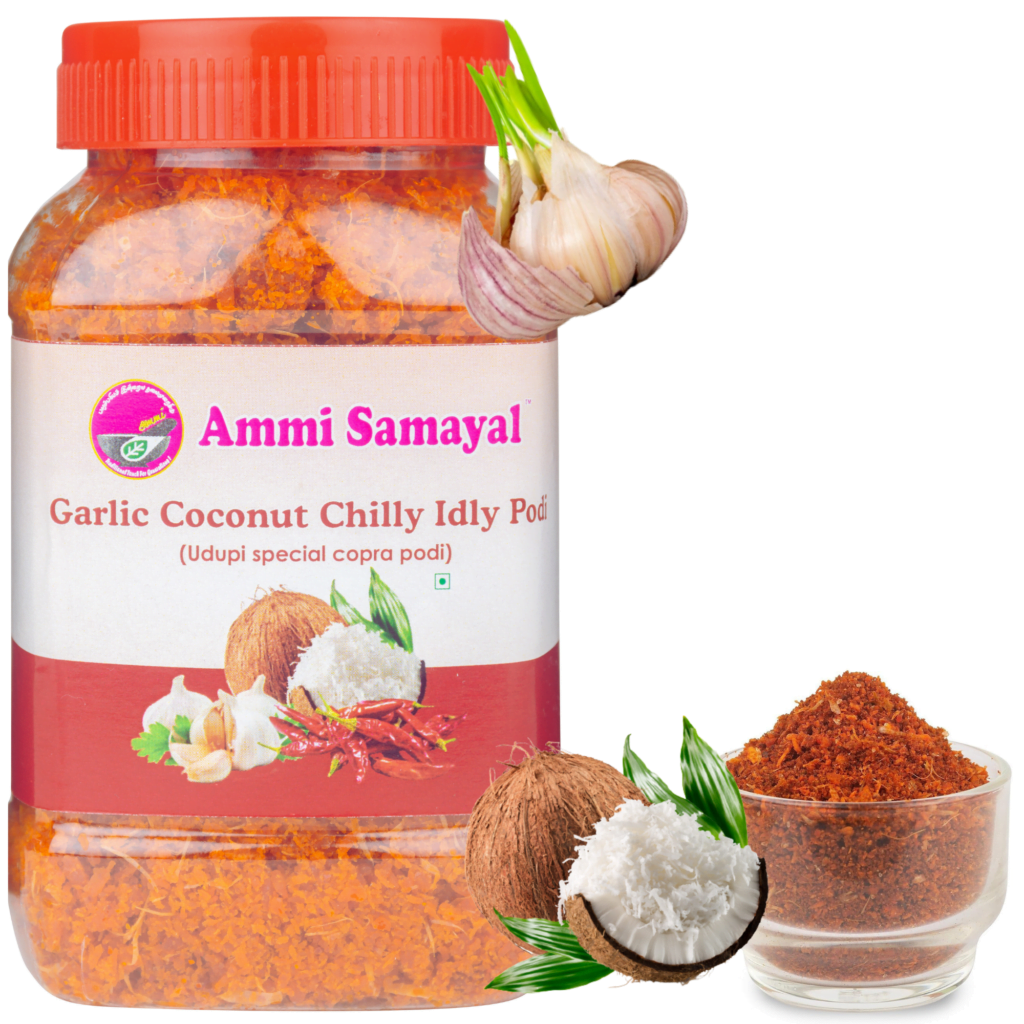 Garlic Coconut chilly idly podi | Udupi special copra podi ...